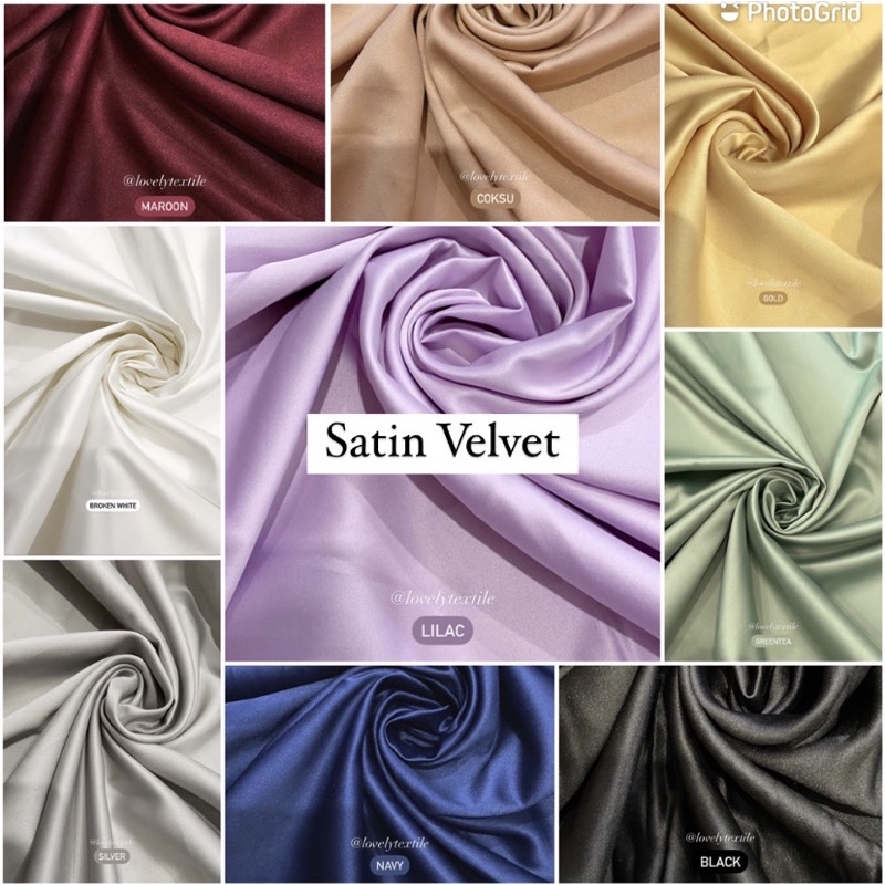 Jual Kain Satin Velvet Premium | Shopee Indonesia