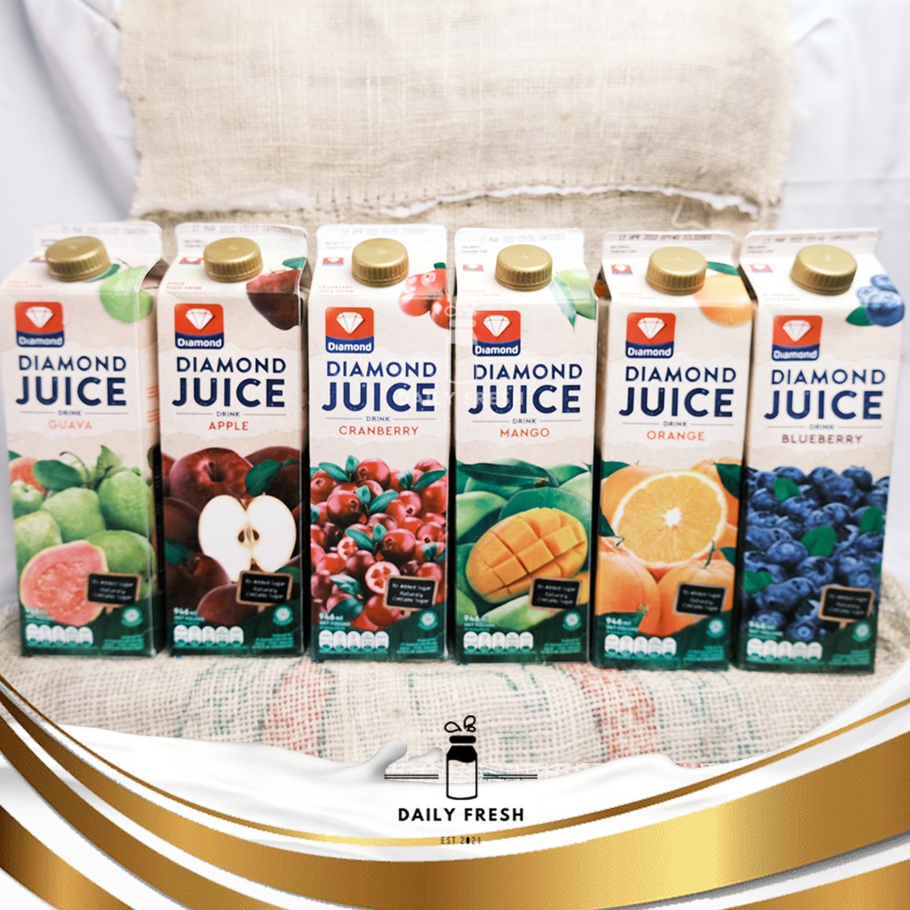 Jual DIAMOND JUICE UNSWEET 946 ML JUS (APPLE / BLUEBERRY / GUAVA ...