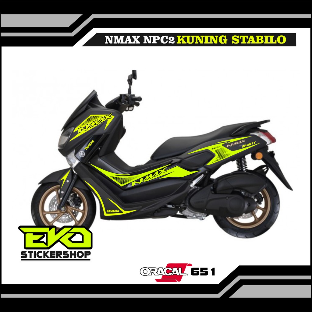 Jual STIKER NMAX HITAM STRIPING WARNA KUNING STABILO | Shopee Indonesia