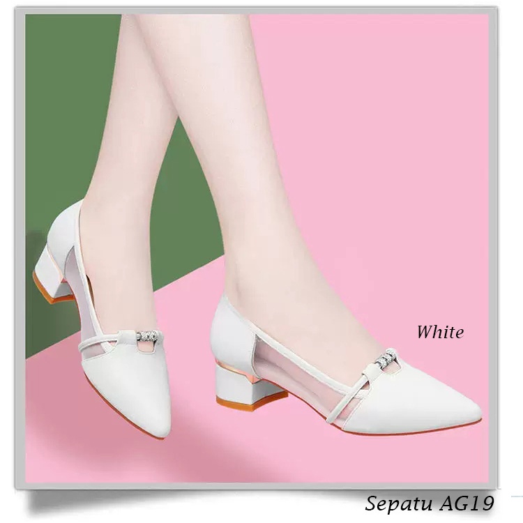 Jual NCR- Sepatu Kerja Wanita Formal Lancip Hak Tahu 5cm / AG19 ...