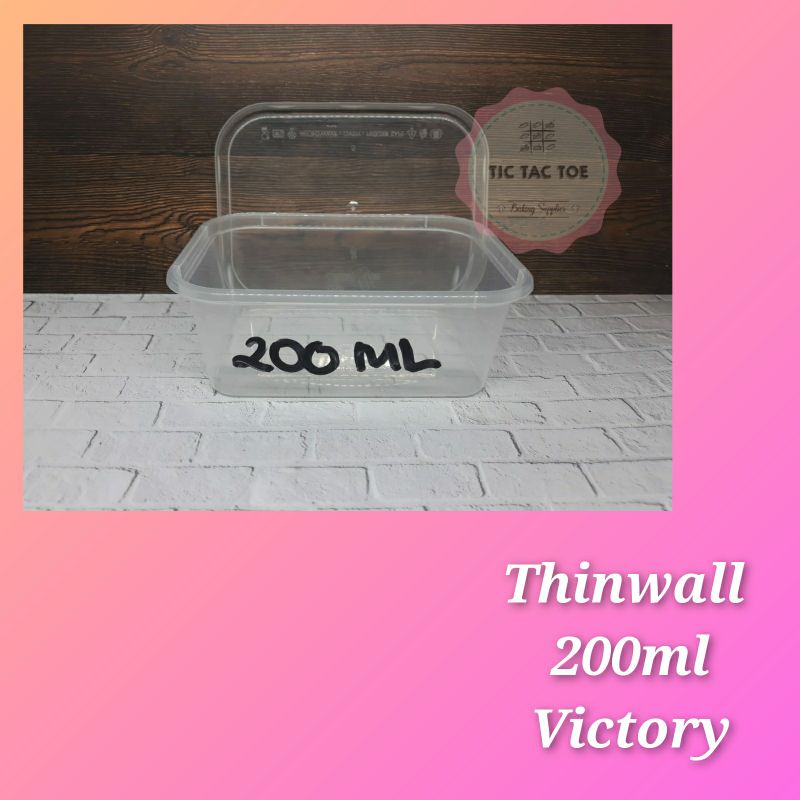 Jual Thinwall 200ml Victory Thinwall Rect 200ml Victory Isi 25pcs