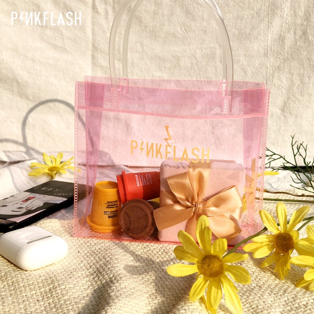 Jual PINKFLASH PVC PINK Handbag Bag Waterproof PVC Travel Pouch ...