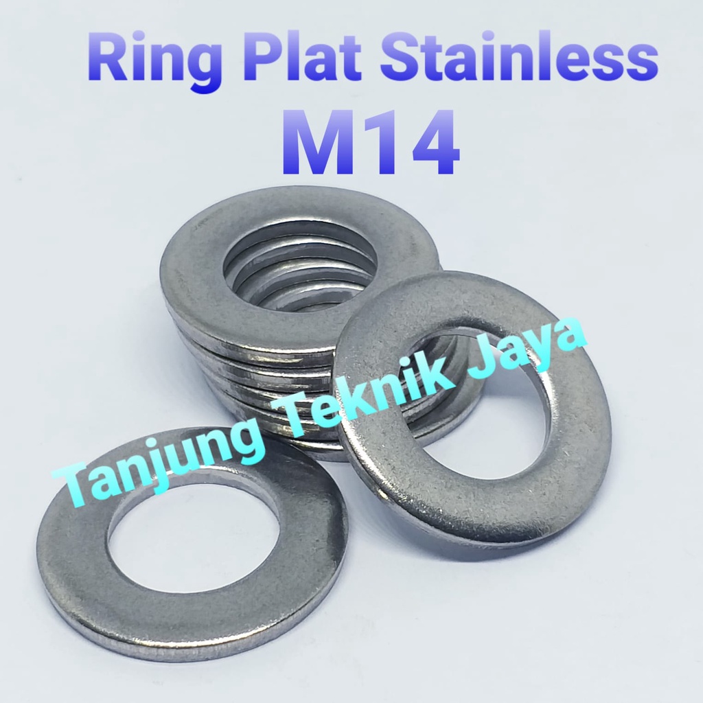 Jual 10 PCS Ring Plat Stainless M14/ Ring Plat Stainlis M14 / Ring Plat ...