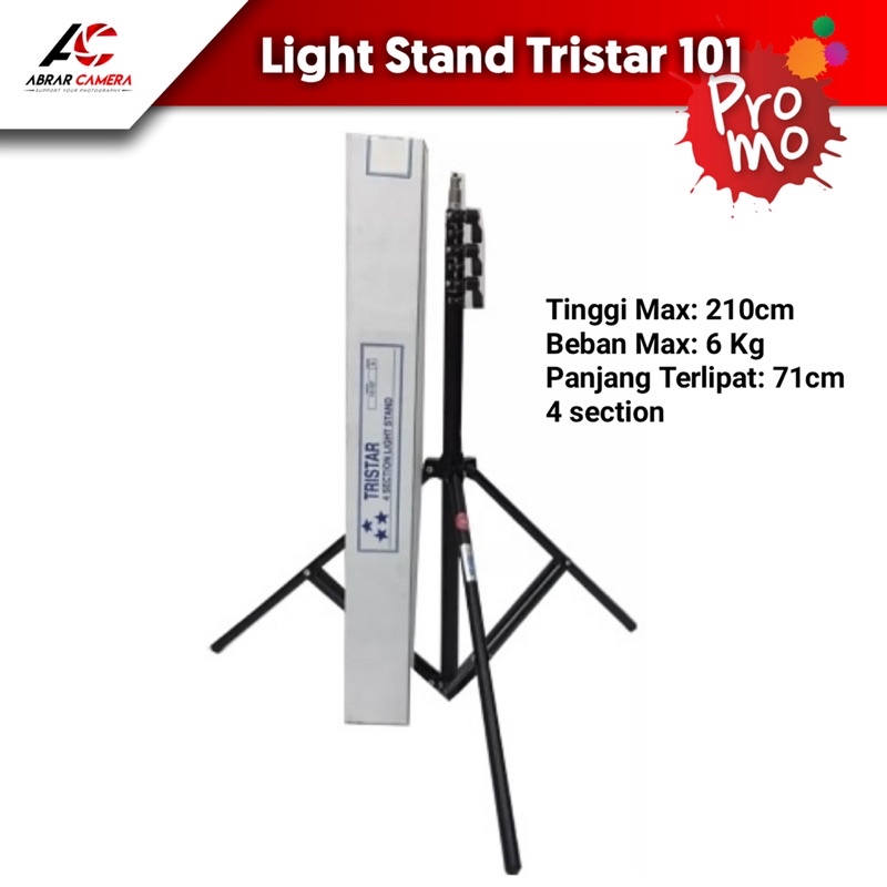 Jual Light Stand Tristar 101 ST Lightstand Lampu Studio Flash Kokoh 4 ...