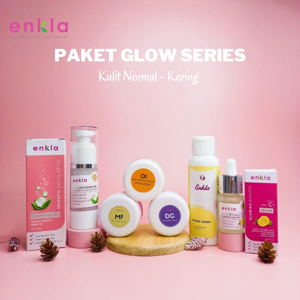 Jual PAKET GLOW SERIES ENKLA untuk Kulit Normal - Kering | Shopee Indonesia
