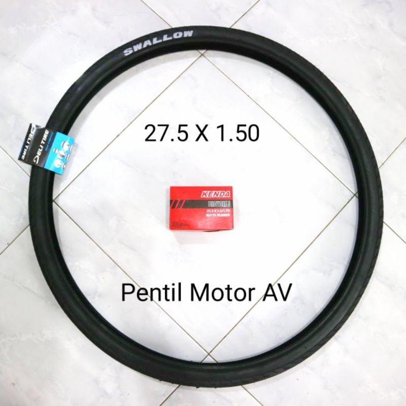 Jual PAKET HEMAT BAN SEPEDA 27.5 X 1.50 SWALLOW DENGAN BAN DALAM PENTIL MOTOR AV UNTUK SEPEDA ...