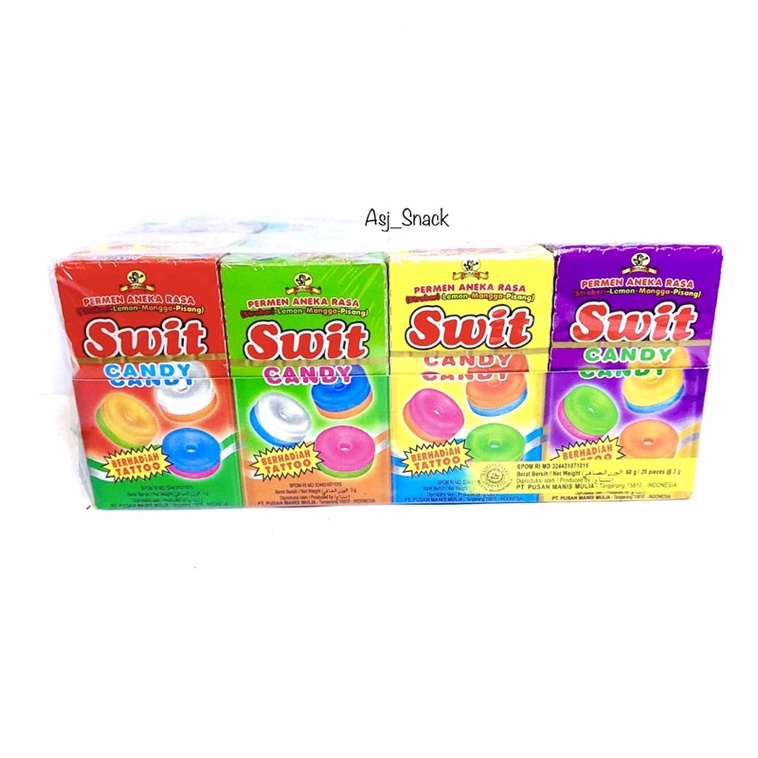 Jual Permen Keras Permen Swit Candy Berhadiah Tato ( 20 pcs x 9g ...