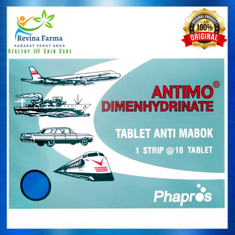 Jual Antimo Tablet 1 Strip isi 10 Tablet Obat Untuk Mabok Perjalanan ...
