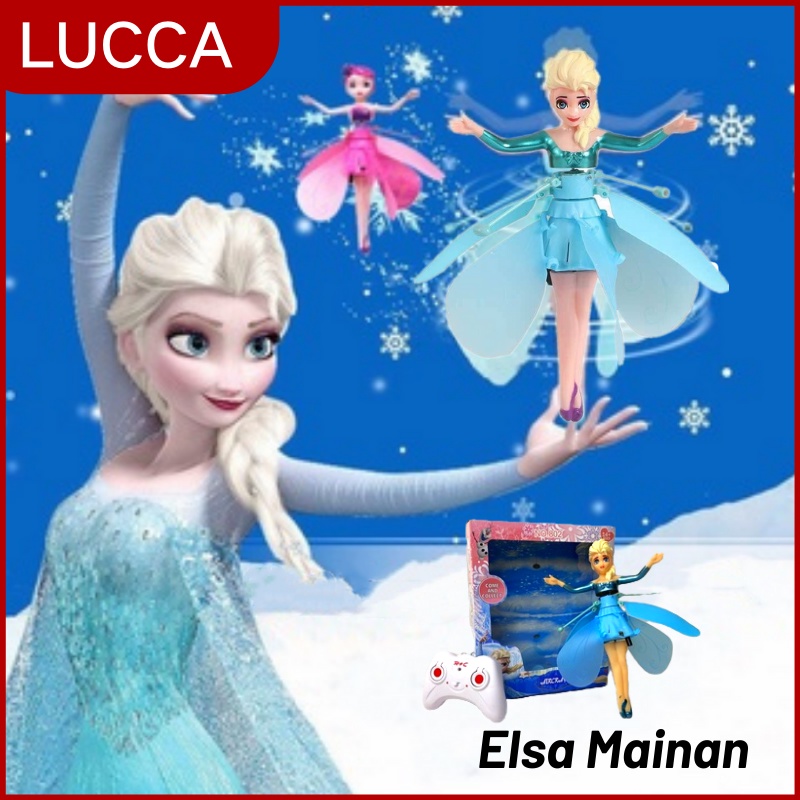 Jual Frozen Elsa Peri Terbang Sensor Tangan Mainan RC Helikopter Anak ...