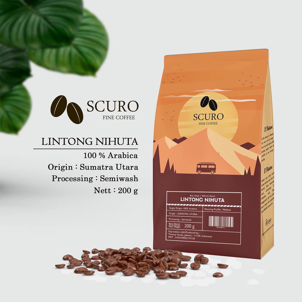 Jual Scuro Coffee - Lintong Nihuta Roasted Bean 200gr | Shopee Indonesia