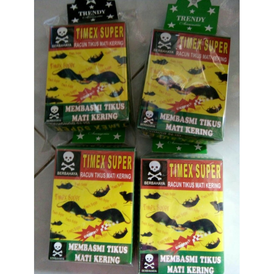Jual RACUN TIKUS SUPER TIMEX AMPUH BASMI TIKUS MATI KERING NO BAU (PER ...