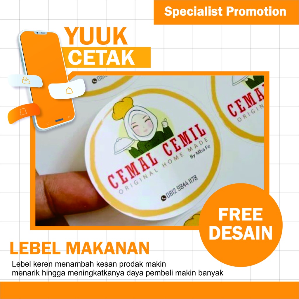 Jual Sticker Bulat Custom / CETAK STIKER BULAT / LEBEL MAKANAN ... Jual Sticker Bulat Custom / CETAK STIKER BULAT / LEBEL MAKANAN ...