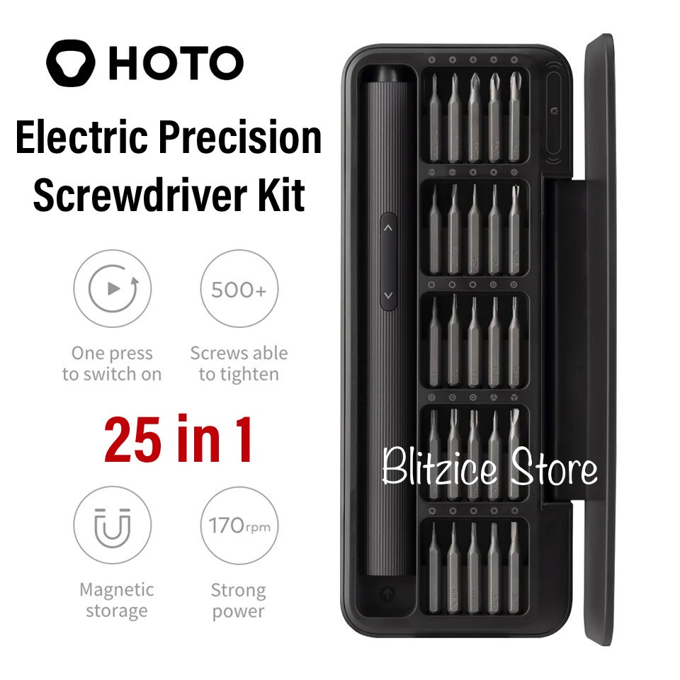 Jual Hoto Electric Precision Screwdriver Kit 25 in 1 Hand Tool Set ...