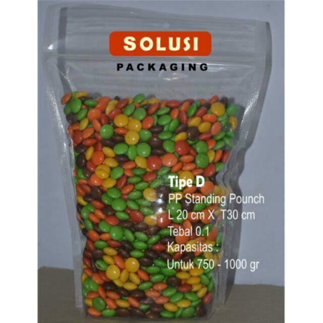 Jual PLASTIK STANDING POUCH TRANSPARAN TEBAL 20X30CM | Shopee Indonesia