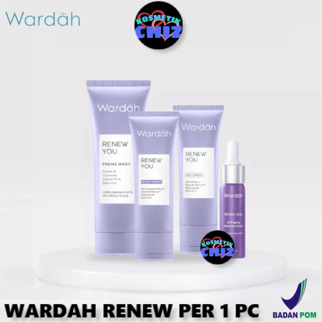 Jual WARDAH Renew You Anti Aging Series - Day / Night / Facial Wash ...