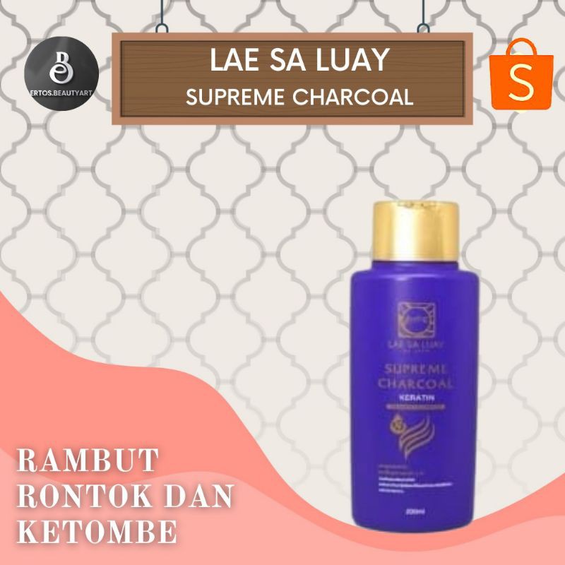 Jual BPOM Lae Sa Luay Supreme Charcoal Smooth Shampoo / Keratin Shampoo / Shampo Kondisioner ...