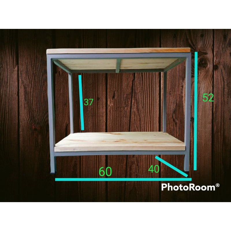 Jual meja aquarium / meja tv / meja dispenser / meja besi kayu | Shopee ...