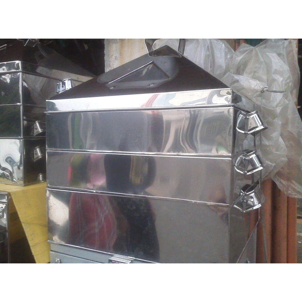 Jual Jual Cepat Klakat 40 Cm 2 Susun 3 Susun Stainless Kukusan Kotak ...