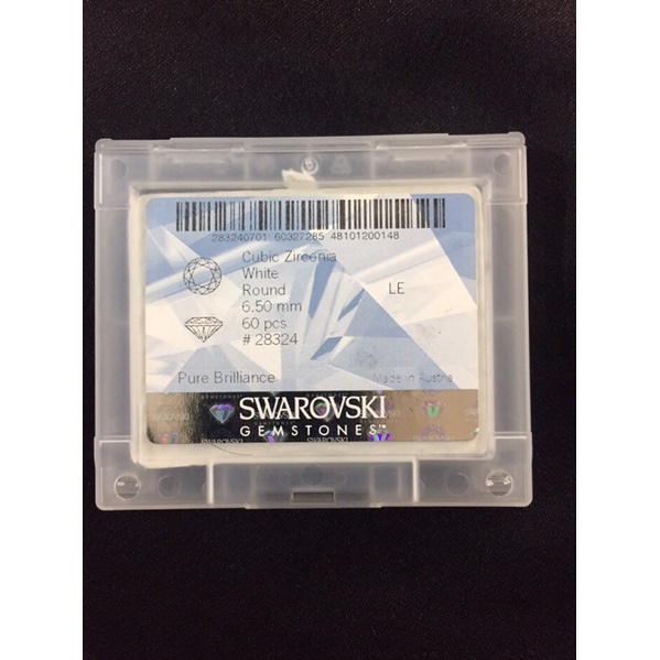Jual Batu Permata Sirkon Swarovski 6.50 mm Cubic Zirconia White Round Cut Eceran Per Butir ...