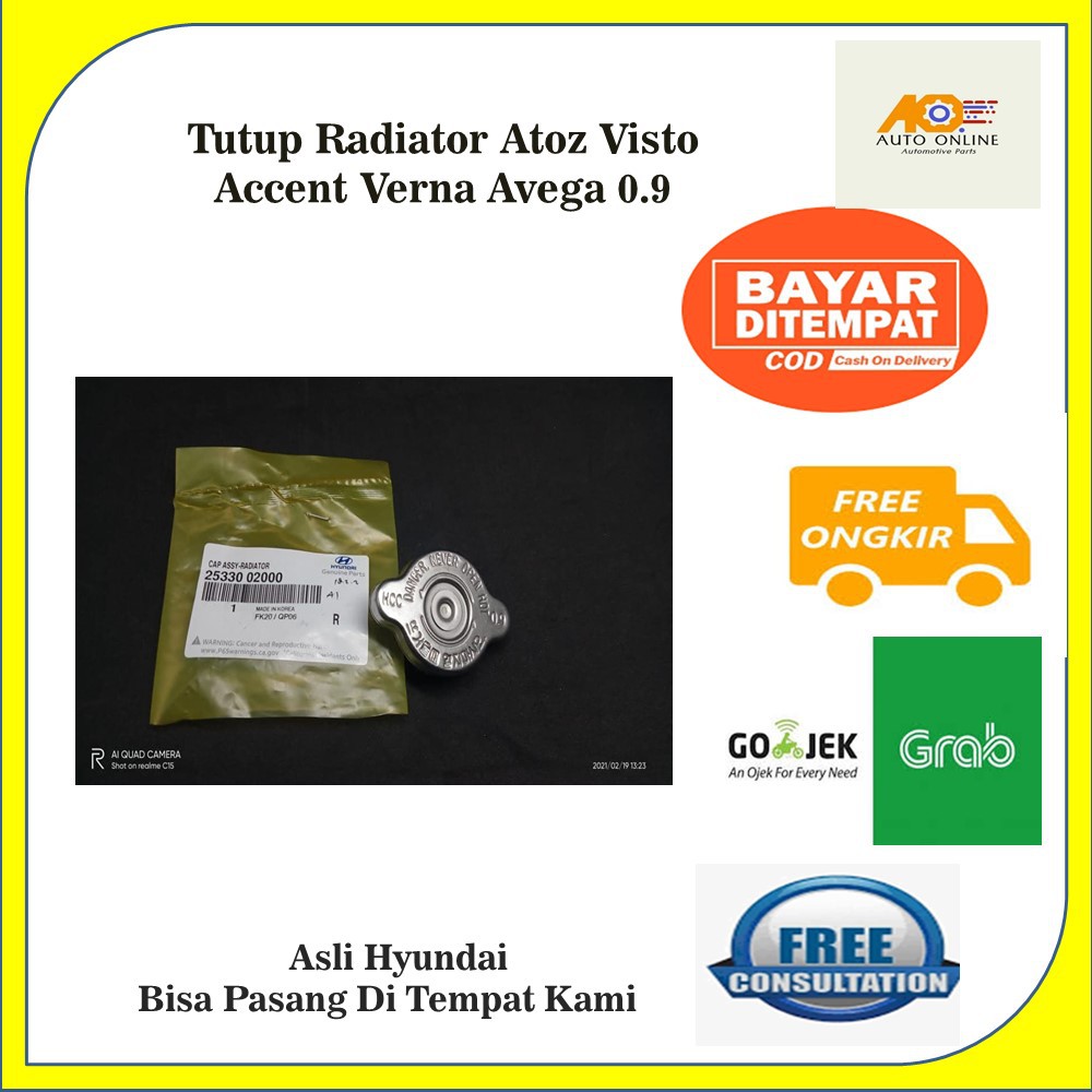 Jual Tutup Cap Radiator Hyundai Atoz Accent Verna Avega Kia Visto ...
