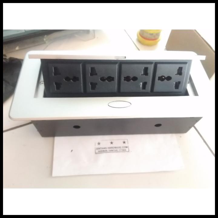 Jual Table Top Power Socket Meja Meeting 4 Colokan Listrik Tanam Ps266 ...