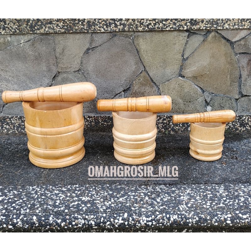 Jual SET LUMPANG KAYU & PENUMBUK ISTIMEWA KECIL | Shopee Indonesia