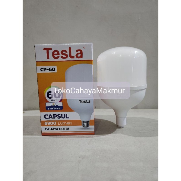 Jual Lampu LED Bohlam Capsul 60w 60watt Tesla Cahaya Putih Hemat Energy ...