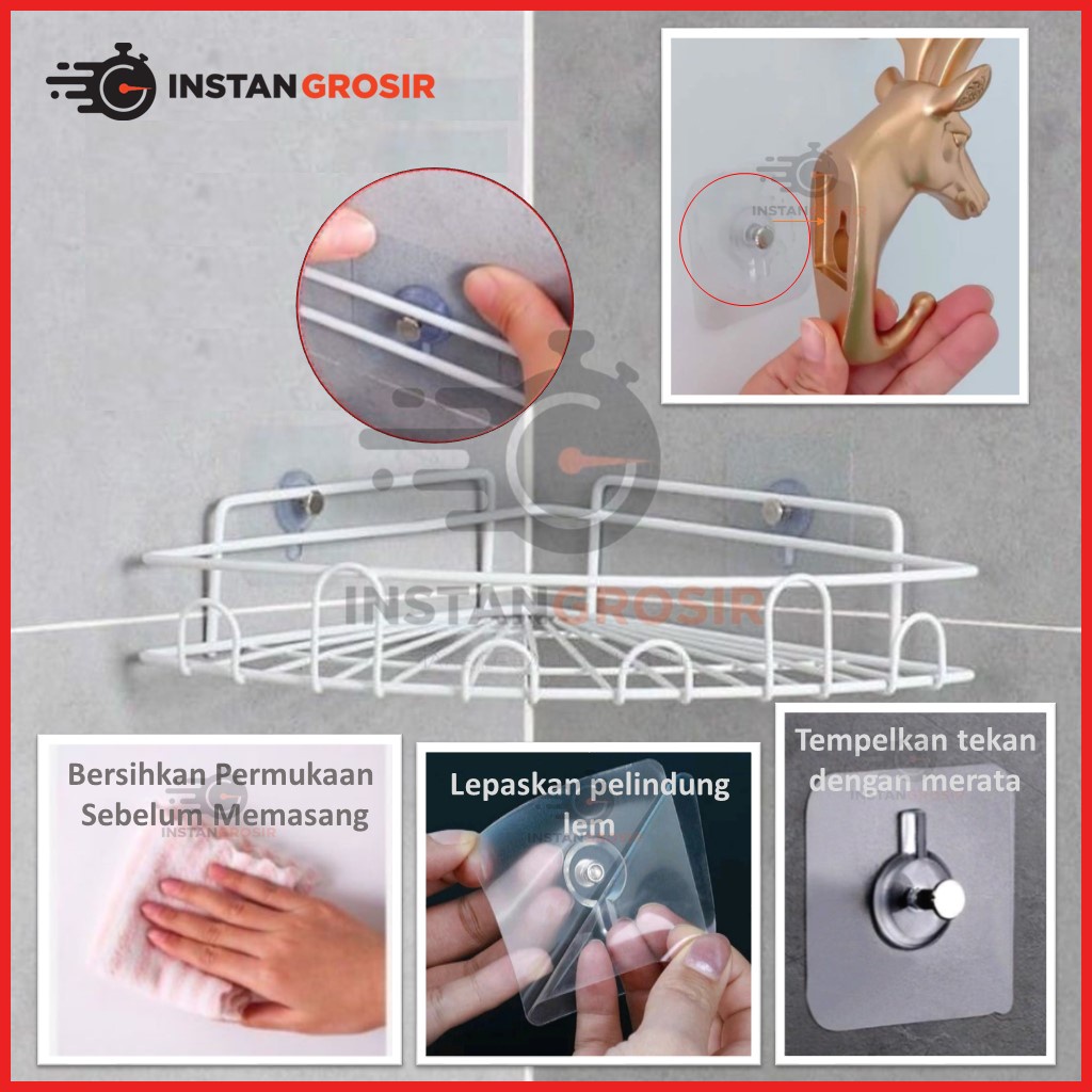 Jual Gantungan hook paku tempel dinding Multifungsi Cantolan serbaguna ...