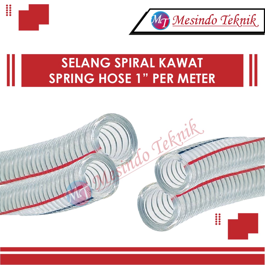 Jual SELANG KAWAT SPIRAL /SPRING HOSE 1 INCH PER METER PREMIUM | Shopee ...