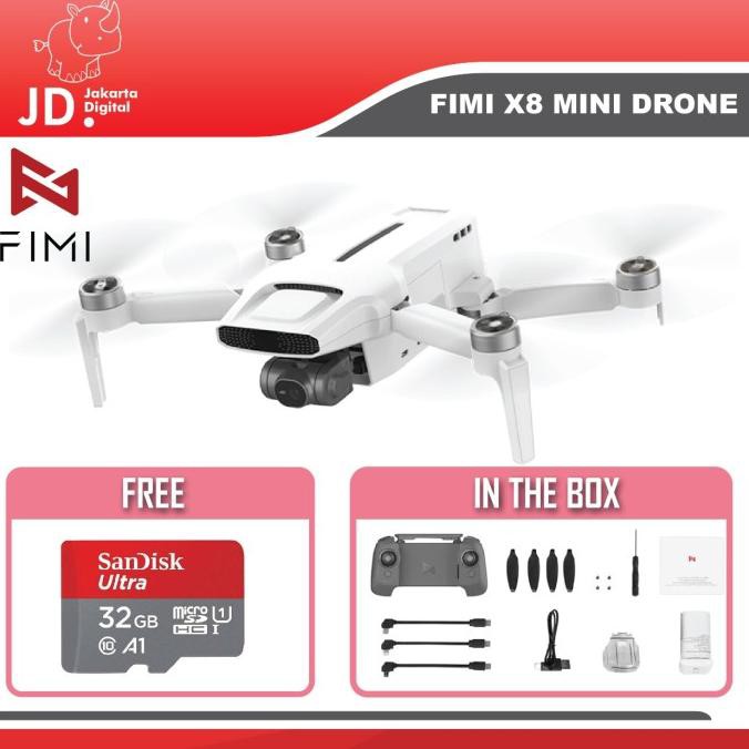 Jual Fimi X8 Mini Drone 8Km 4K 3Axis Camera 2021 Version | Shopee Indonesia