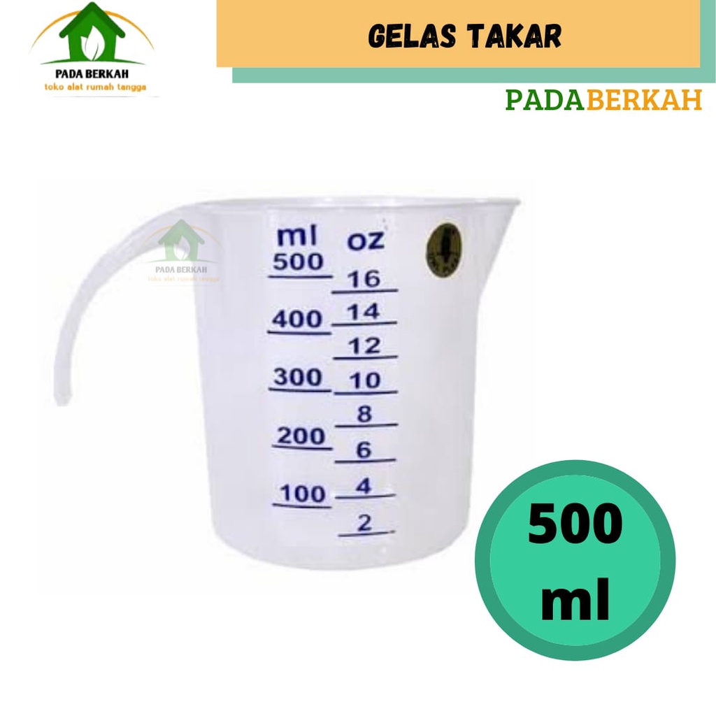 Jual READY STOK Gelas Takar Gelas Ukur Air Plastik / Takaran Gelas Air ...