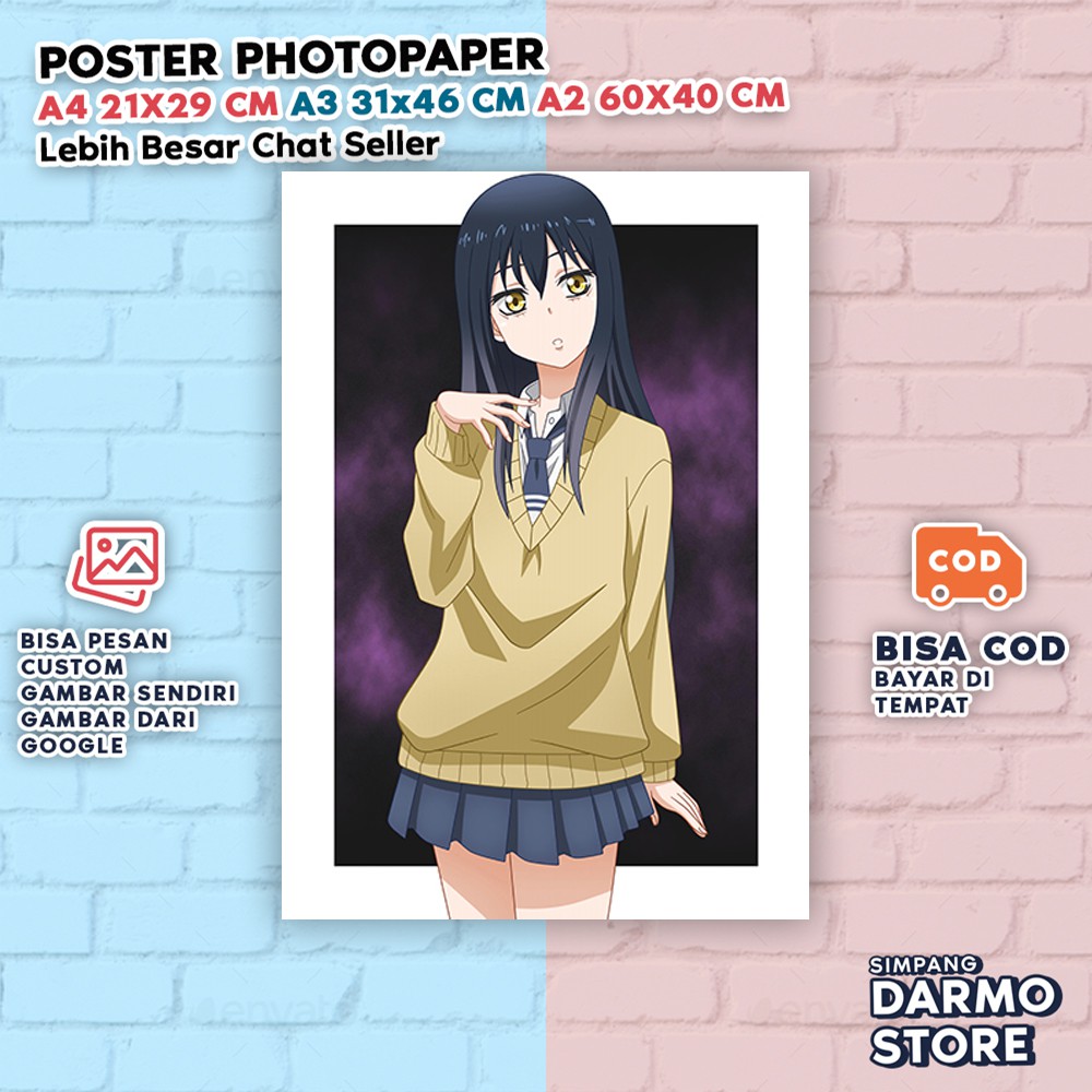Jual Poster Mieruko Chan Anime Wibu Miko Yotsuya Hana Yurikawa Yuria ...