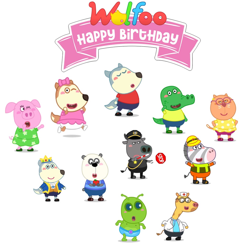 Jual TOPPER CAKE CUSTOM TOPPER ULANG TAHUN / HIASAN KUE WOLFOO | Shopee ...