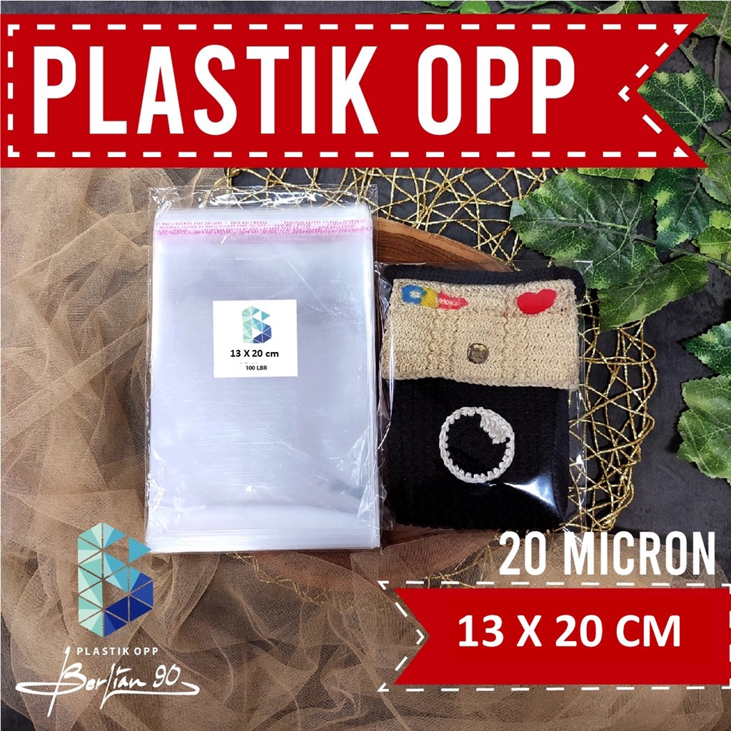 Jual 13X20 CM PLASTIK OPP (SEAL/LEM) TEBAL 20 MIC ASLI / PLASTIK ...