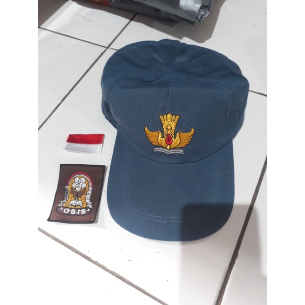Jual Topi SMA SMK Bordir Tutwuri. (1 paket komplit topi+ osis sma ...