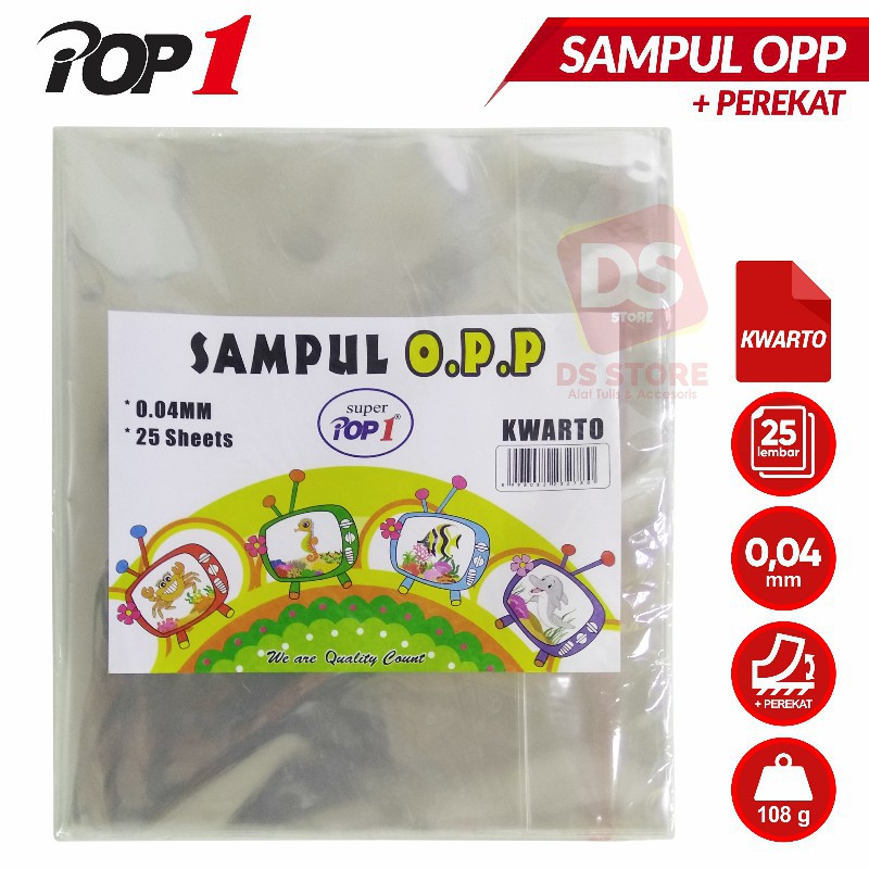 Jual Sampul Buku Kwarto Plastik Isi 25 Lembar Pop1 Shopee Indonesia
