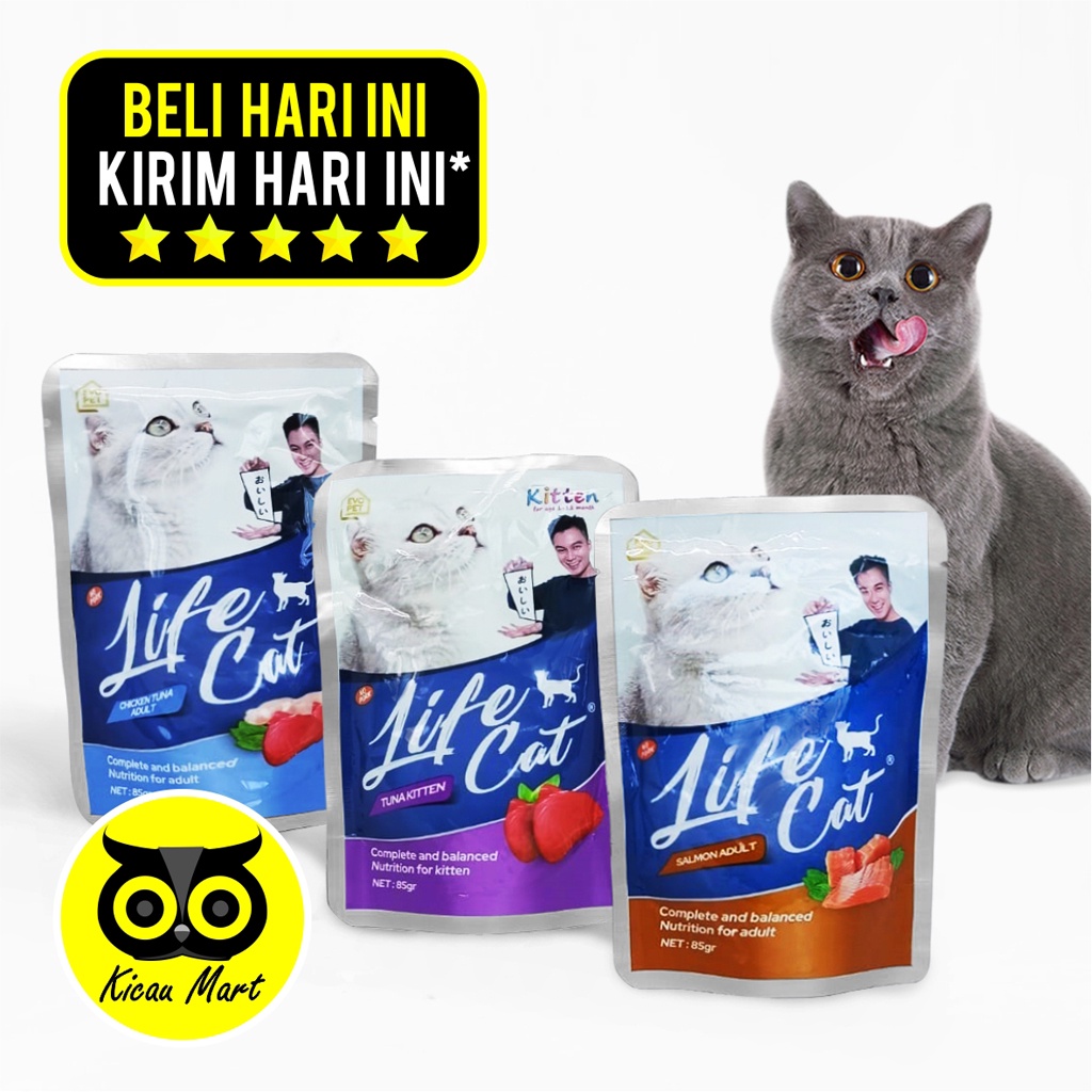 Jual Makanan Kucing Basah Life Cat Pouch Wet Cat Food 85 Gr Cat Treats ...