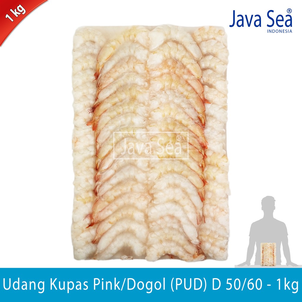 Jual Udang Laut Pink Kupas PUD D 50/60 pack 1kg Java Sea | Shopee Indonesia