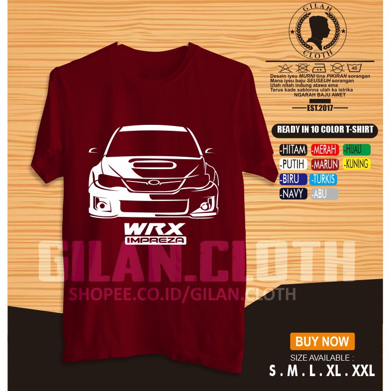 Jual original corner concept KAOS BAJU MOBIL SUBARU WRX IMPREZA RALLY ...