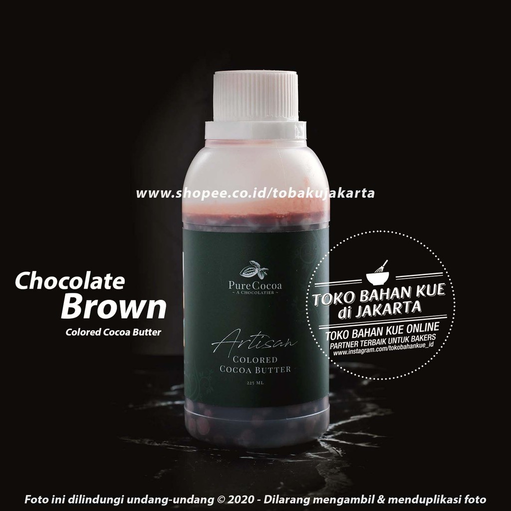 Jual Chocolate Coloring BROWN Pure Cocoa Artisan Cocoa Butter Pewarna ...