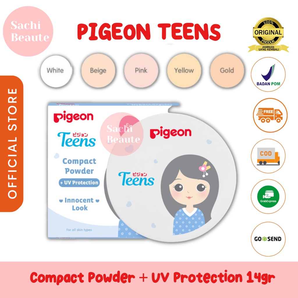 Jual PIGEON Teens Compact Powder + UV Protection 14Gr / Bedak Padat ...