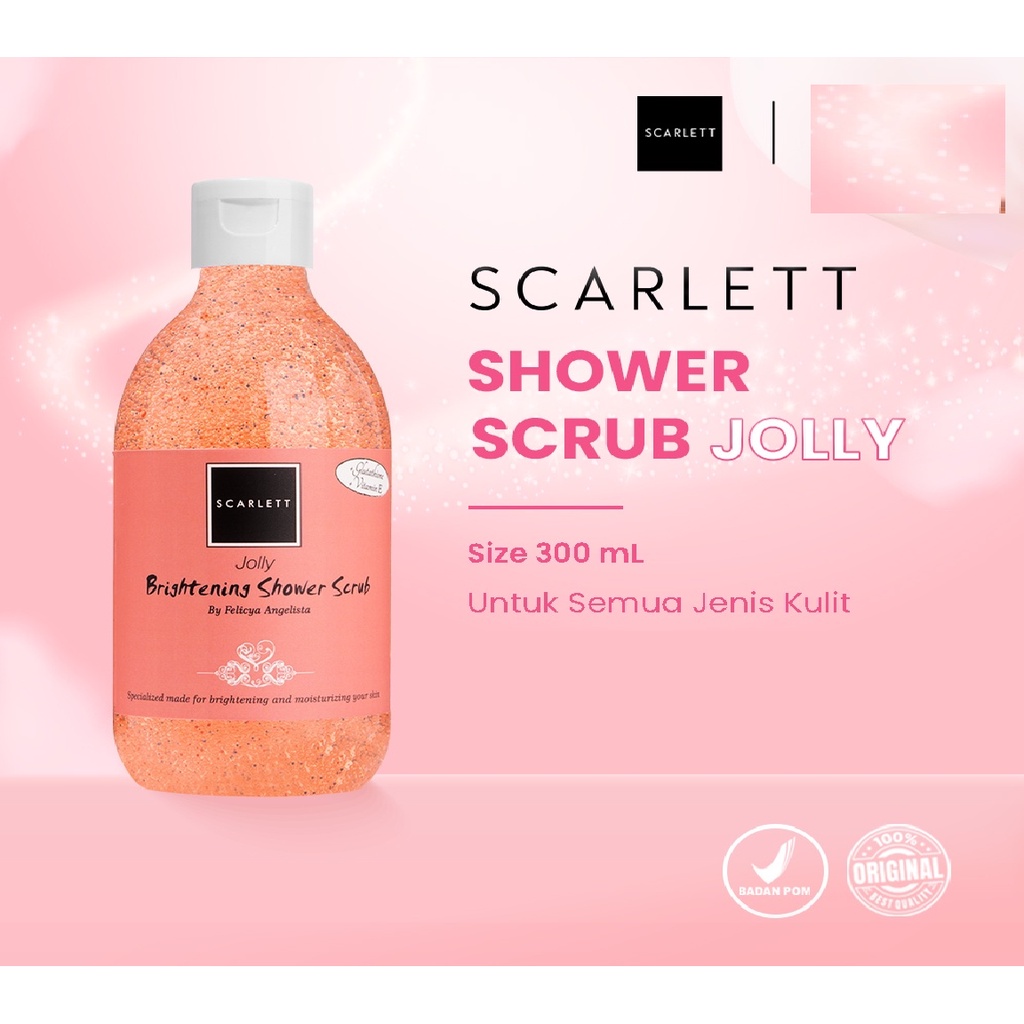 Jual Scarlett Whitening Shower Scrub Jolly | Sabun mandi | Scarlett ...