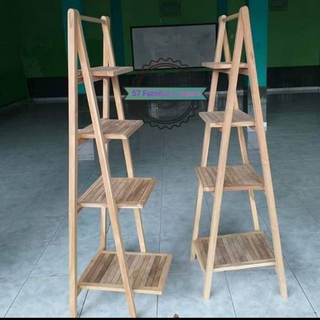 Jual Rak pot bunga dan tempat tanaman hias model Unik kayu jati ...