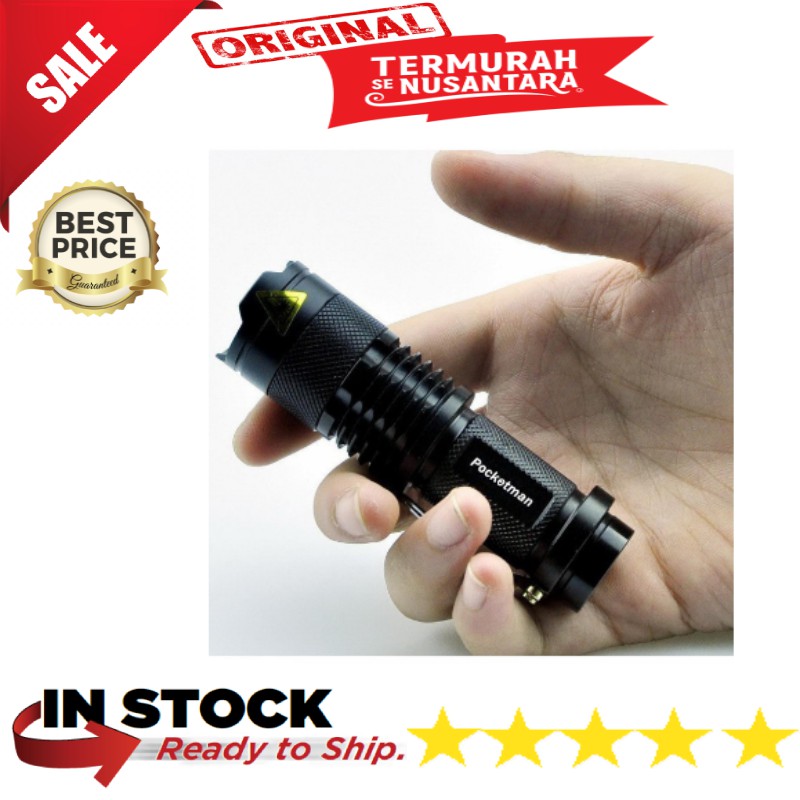 Jual Pocketman Senter LED 2000 Lumens | Shopee Indonesia