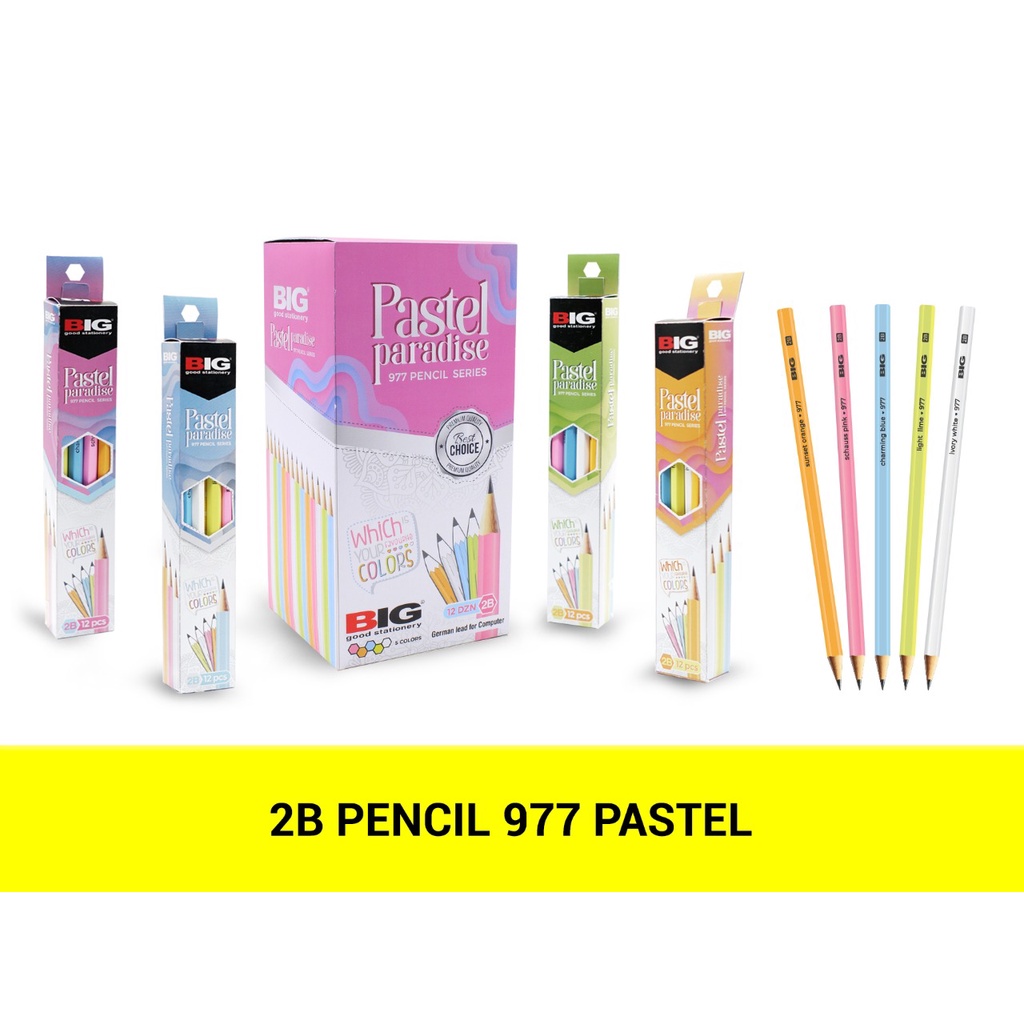 Jual Pensil 2B BIG 977 Pastel Paradise - ATK | Shopee Indonesia