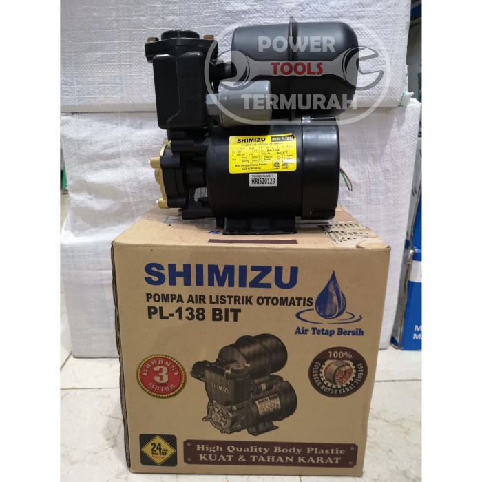 Jual POMPA AIR SHIMIZU PL-138 BIT BODY PLASTIK ANTI KARAT 125 WATT ...
