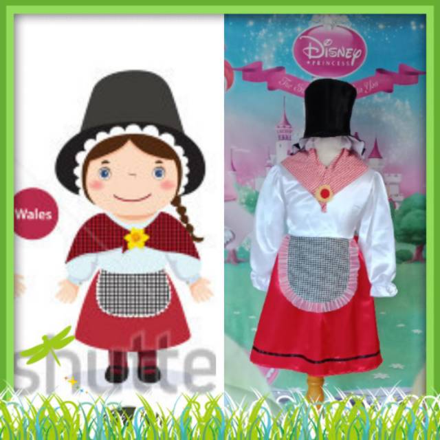 Jual Inggris/Baju Negara Inggris Girl/Pakaian Adat Internasional Anak ...