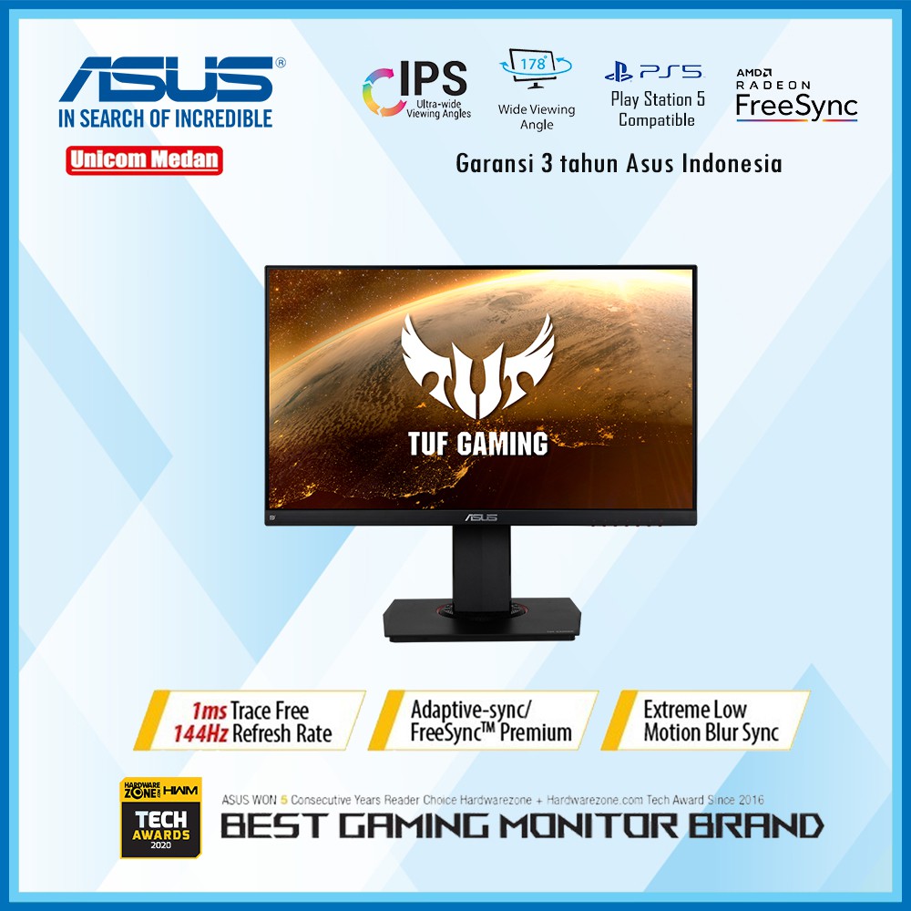 Jual Monitor ASUS TUF GAMING VG249Q Gaming - 24 inch Full HD 144Hz ...