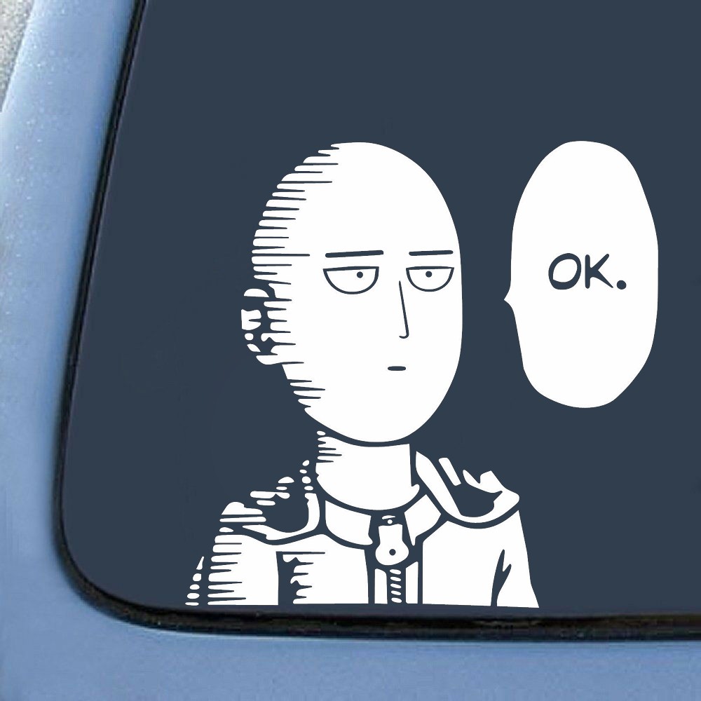 Jual Stiker Mobil Anime One Punch Man Saitama OK - Car Decal Sticker ...
