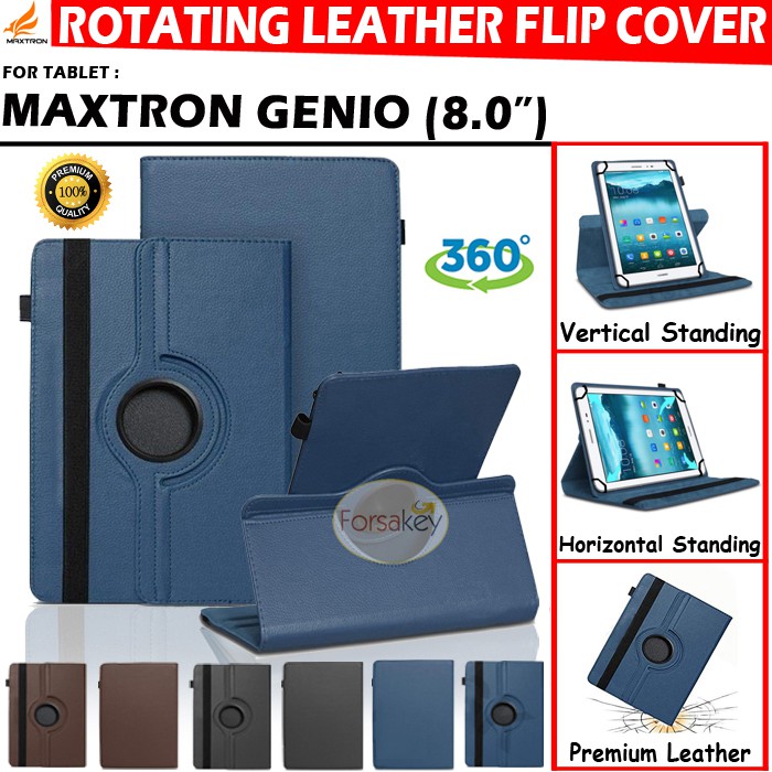 Jual Smart Tab Maxtron Genio Tablet 8 Inch 8" Rotate Flip Book Cover ...